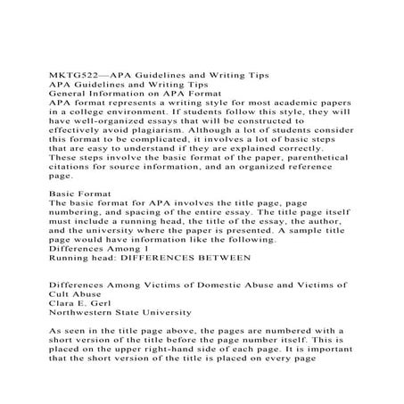 MKTG522—APA Guidelines and Writing TipsAPA Guidelines and Wr.docx