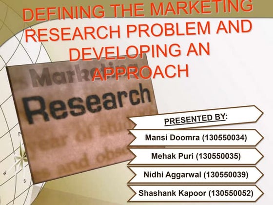 Marketing research ppt | PPT