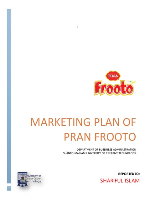 VISION, MISSION AND MARKETING STRATEGY OF PRAN-RFL | PDF