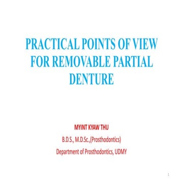 Removable partial denture | PPT