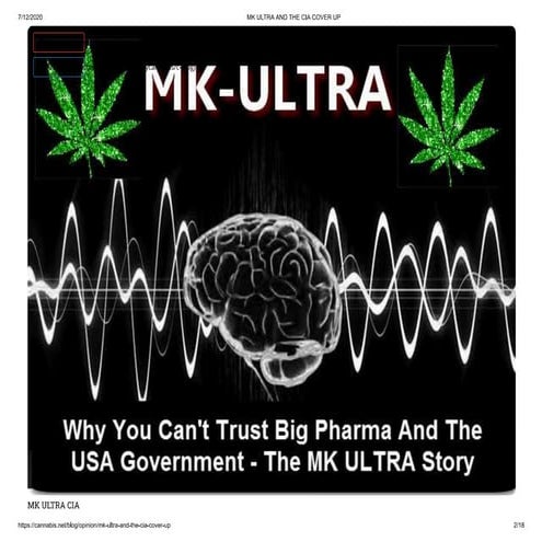 What is the MK ULTRA CIA Cover Up All About with LSD and Weed? | PDF
