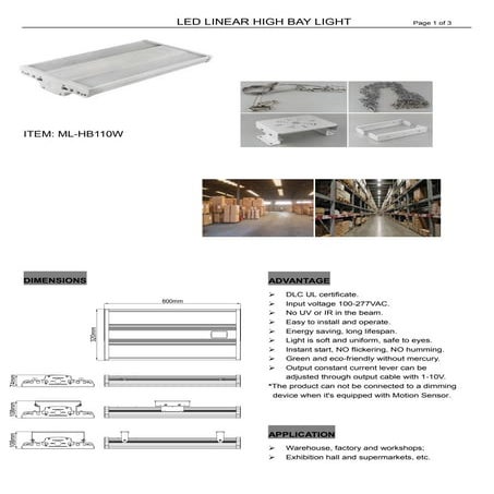 mastled.com DLC/UL led Linear high bay lights | PDF
