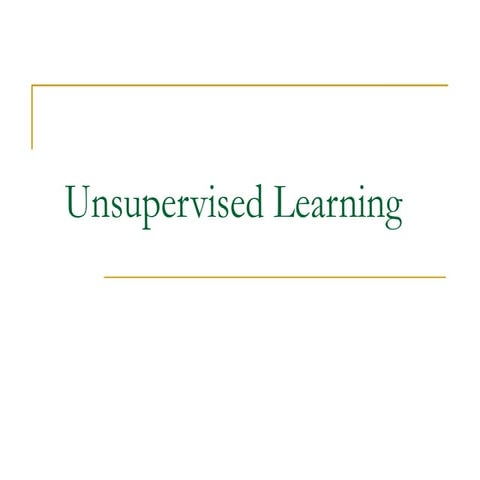 [ml] Unsupervised Learning Unit2 Ppt Pdf