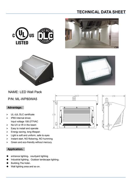 UL/DLC premium 600w led parking lot lights | PDF