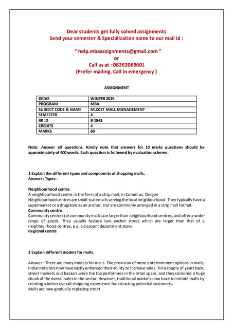 Mall DESIGN PROCESS | PPTX
