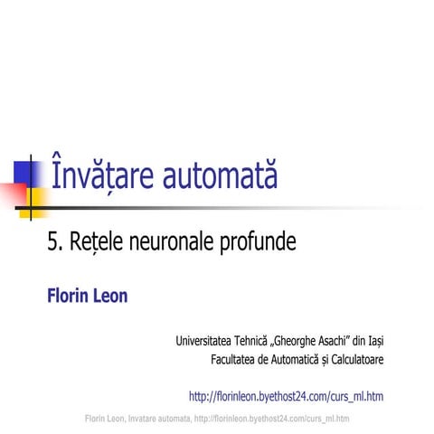 Retele neuronale profunde | PDF