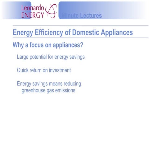 Energy Efficiency of Domestic Appliances | PPT
