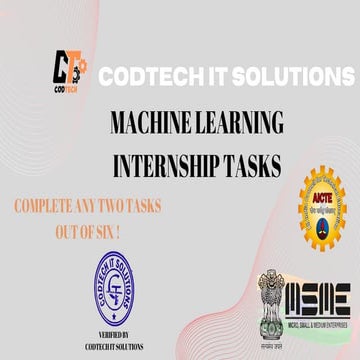 This is a machine learning projects pdf provided by codtechit solutions ...