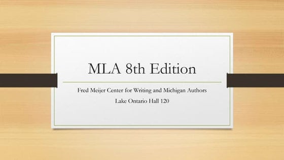 MLA 8th and 9th Edition variations | PPTX | Publishing Industry | Industries