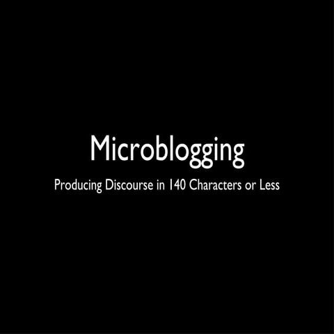 Introducing Microblogging at MLA 2008 | PPT
