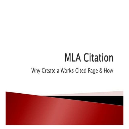 MLA Citation | PPT