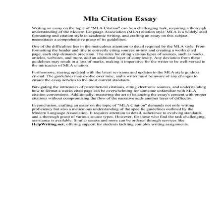 Mla Citation Essay. 005 Essay Citationpaper Page 1 Thatsnotus | PDF ...