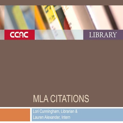 MLA - Citation: Master | PPTX | Books and Literature