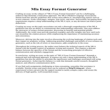 Mla Essay Format Generator.pdf