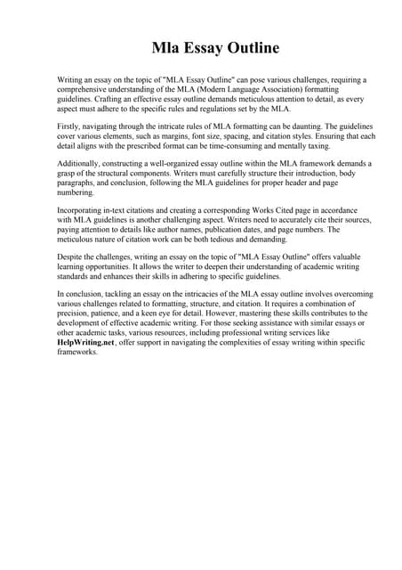 Mla Sample Essay | PDF