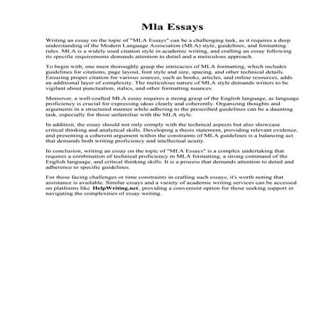 Mla Essays. Mla Format Essay Quotes. QuotesGram | PDF