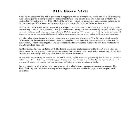 Mla Essay Style. How To Format A Paper In Mla 8: A Visual Guide 