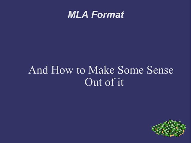 Mla Format Ppt Mla Format Ppt
