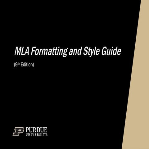 MLA Format 9th Edition - The Basics | PPTX