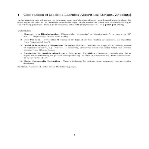 Ml algo comparisons | PDF