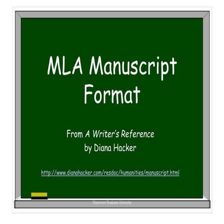 MLA Manuscript Format | PPT