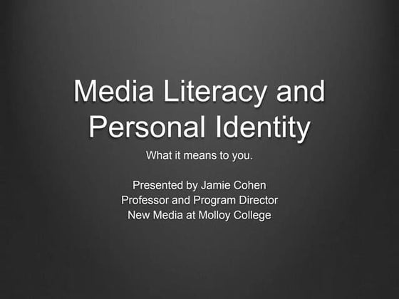 Information literacy; a parent education presentation | PPT