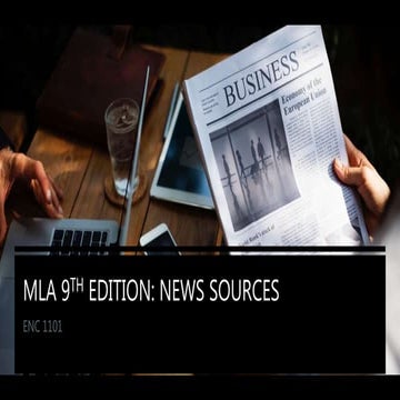 MLA 9th: News Articles | PPTX