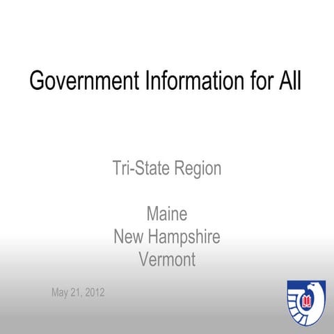 Intro to Government Information Sources | PPT