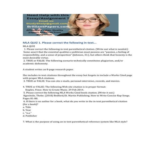 MLA QUIZ Please correct the following.pdf