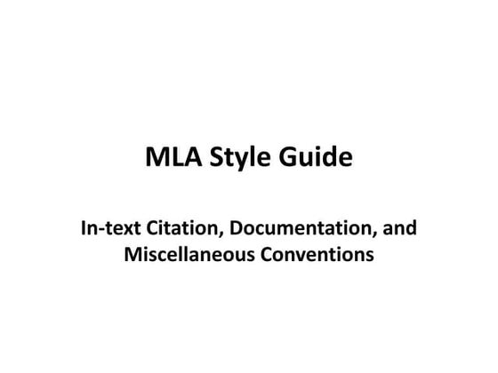MLA 8th and 9th Edition variations | PPTX | Publishing Industry ...