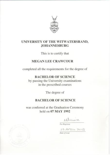 Megan Crawcour, certificate Getting the Best Out of Cans (2007) | PDF