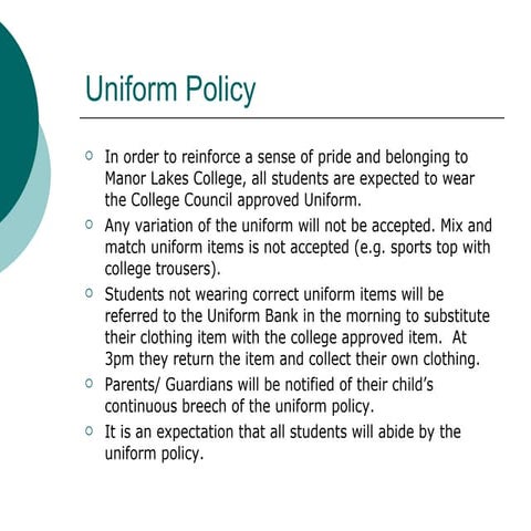MLC Uniform Info | PPT