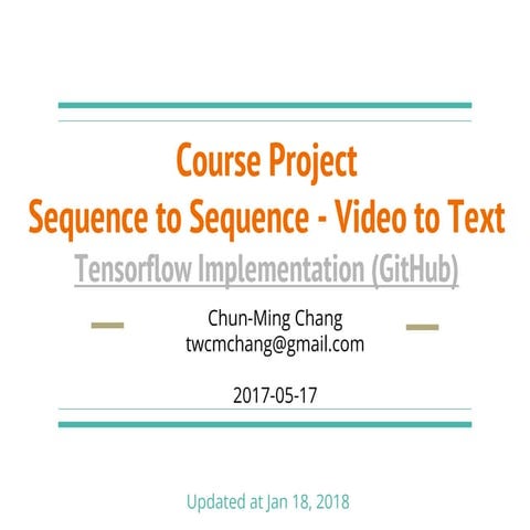 Video caption generation via seq-to-seq model (TensorFlow ...
