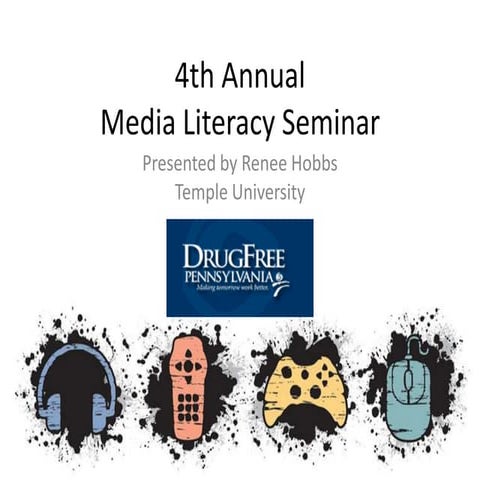 Media Literacy and Substance Abuse Prevention Lecture 1 | PPTX
