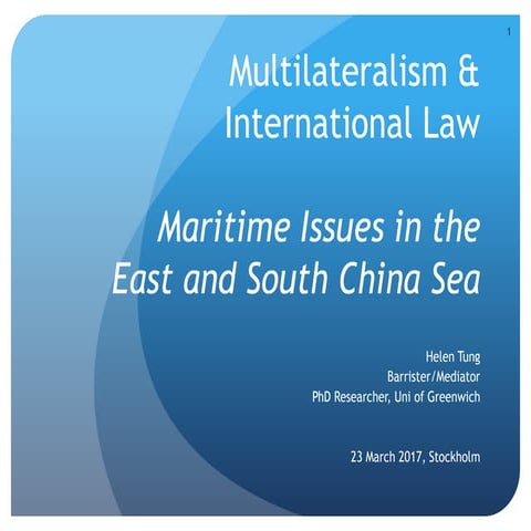 Maritime issues in the East and South China Sea | PPTX