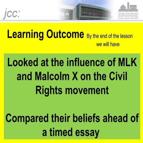 MLK vs MALCOLM X | PPT