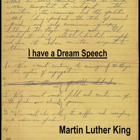 Martin Luther King Jr. Speech Visual Aid | PPTX
