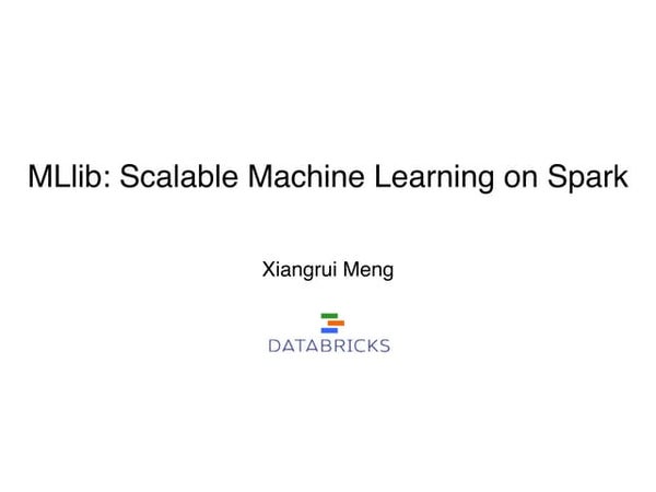 Apache Spark Mllib 20 Preview Data Science And Production 0878
