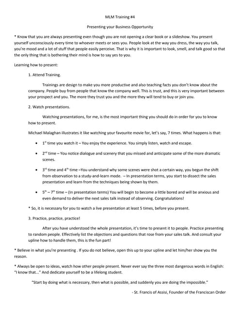 Prospecting for your Network Marketing Company | PPT