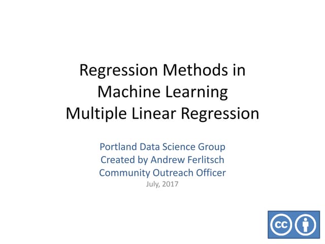 ML - Multiple Linear Regression | PPTX | Technology & Computing ML - Multiple Linear Regression | PPTX | Technology & Computing