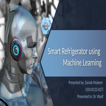 Smart Refrigerator using Machine Learning ppt.pptx