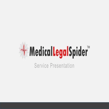 Medical Legal Spider | PPTX