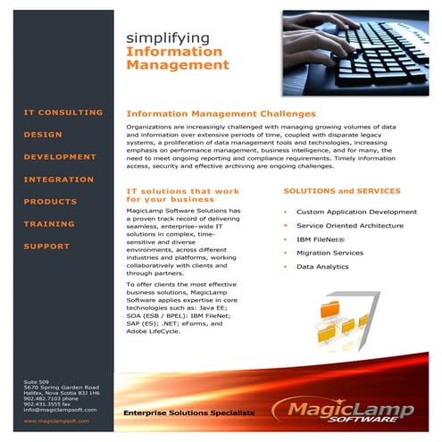 MagicLamp ECM FileNet Brochure | PDF