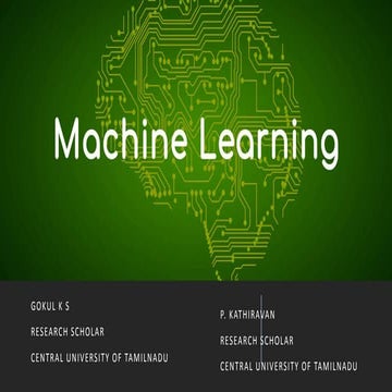 Machine Learning | PPTX