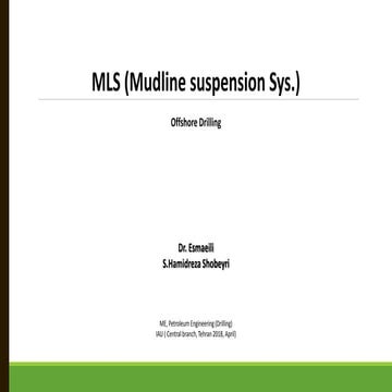 Mudline Suspension (MLS) | PPTX