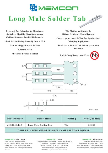 Memcon Mmwca series-male-wire-crimp-contact | PDF