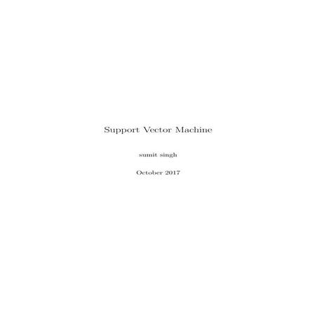 Supporting Vector Machine | PDF