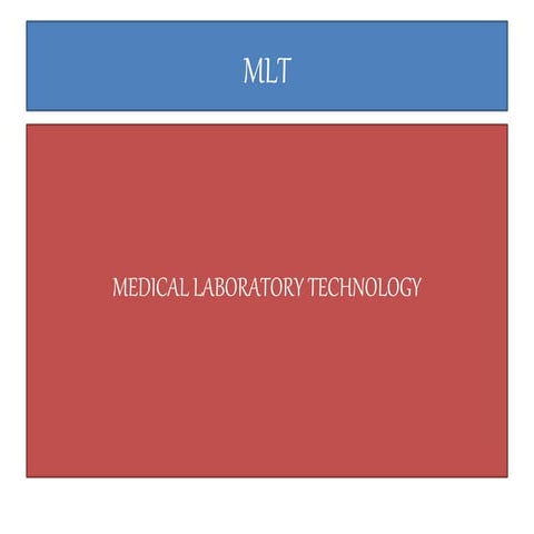 MLT. MEDICAL LAB TECHNOLOGY. MEDICAL LAB SCIENTIST/TECHNOLOGIST | PPT