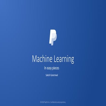 Machine Learning in easy pieces | PDF