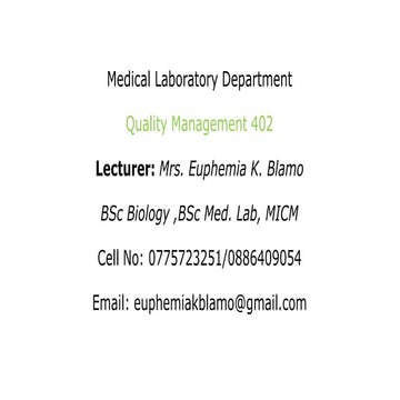 MLT BSC Quality Assurance (QA) 2025.pdf. | PDF